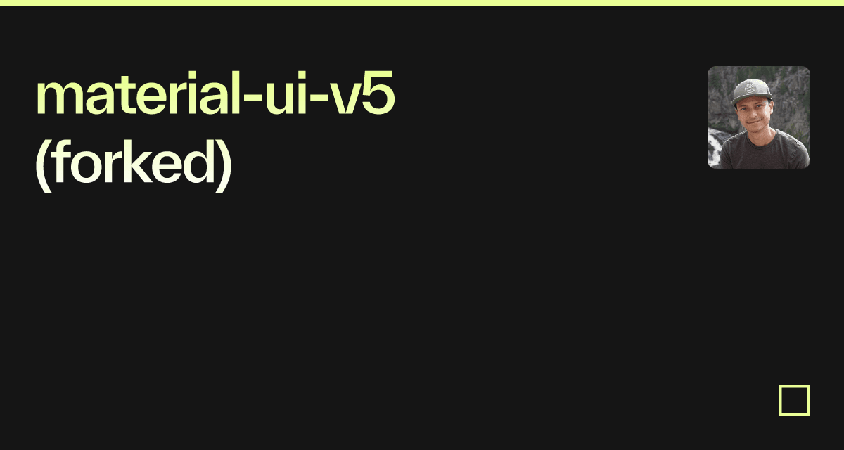 material-ui-v5 (forked) - Codesandbox