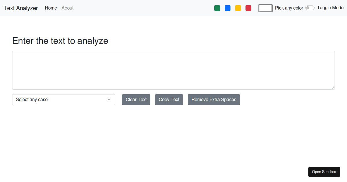 text-analyzer - Codesandbox