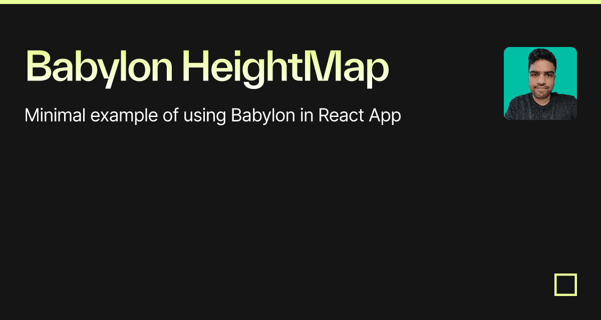 Babylon HeightMap - Codesandbox