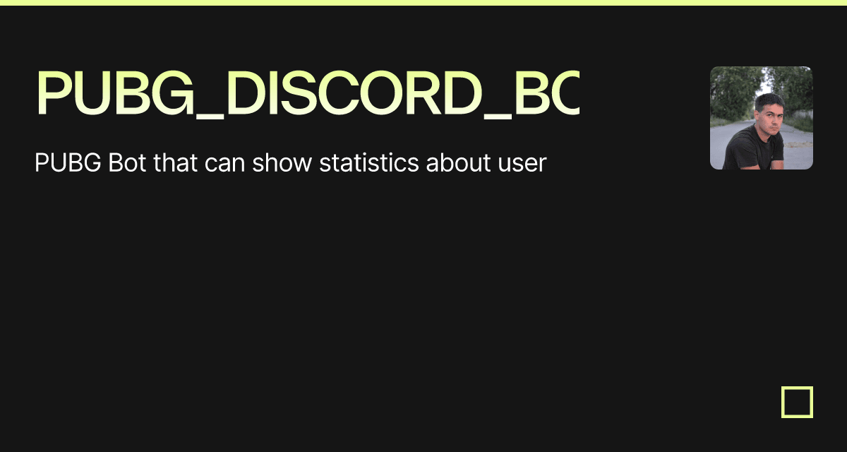 PUBG_DISCORD_BOT - Codesandbox
