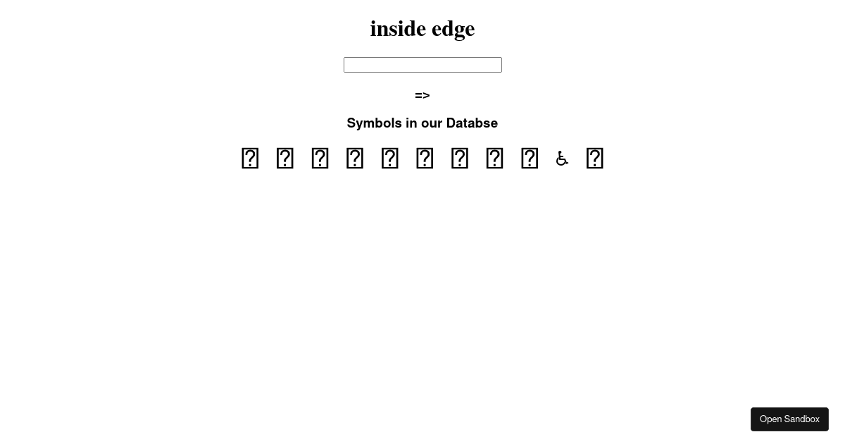 Emoji Symbol First React App Codesandbox