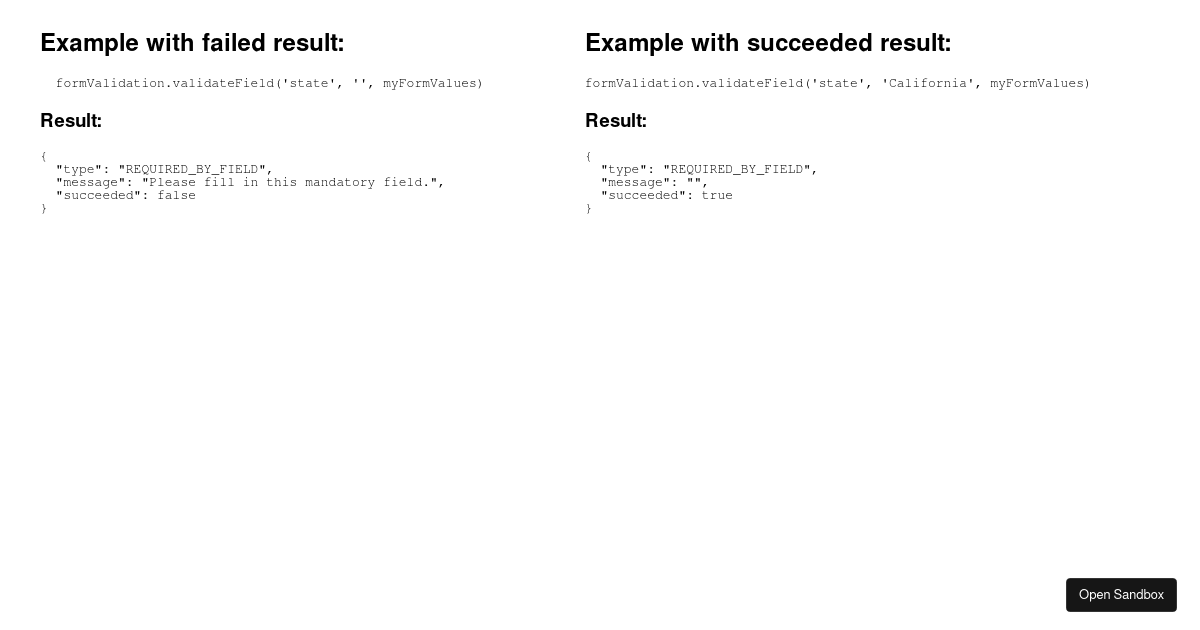 Fonk Required By Field Validator Js Example Codesandbox