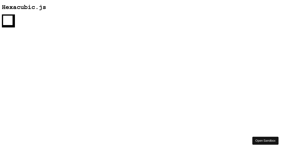 Hexacubic.js - Drawing with SVG in React (forked) - Codesandbox