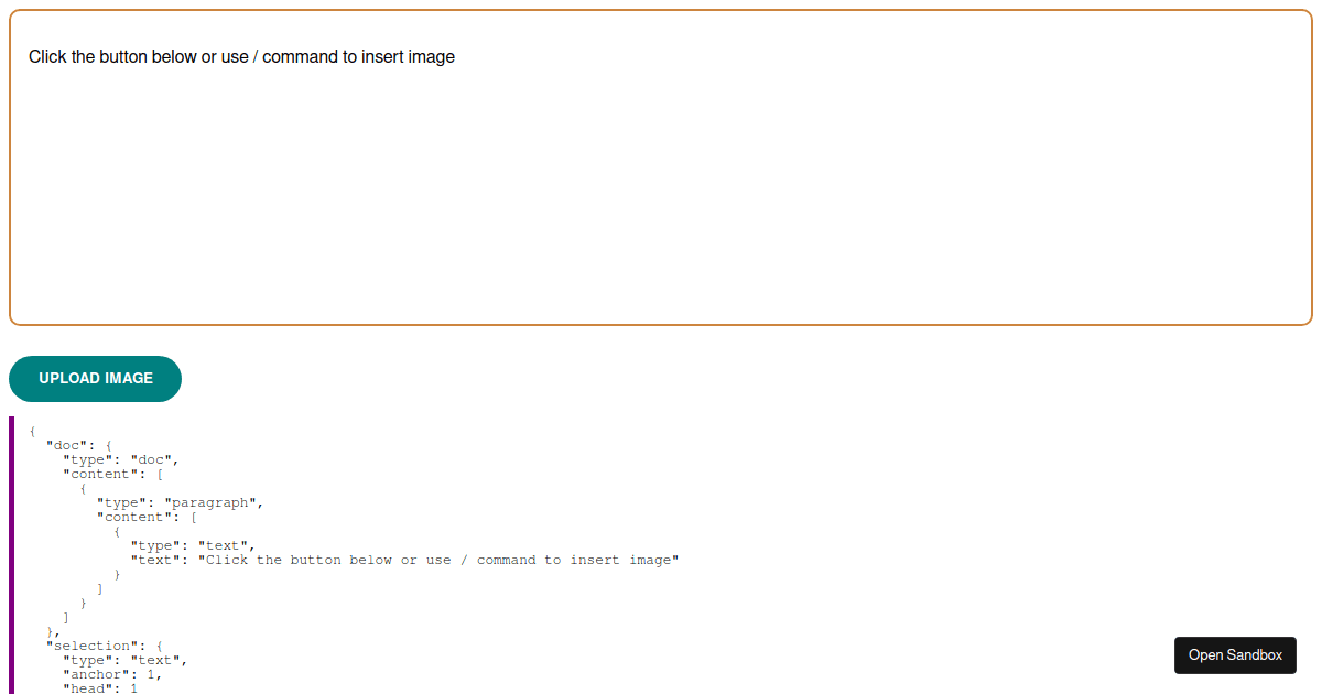 Tiptap React Image Upload With Slash Command Forked Codesandbox