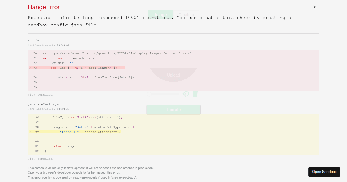 Reusable React Avatar Editor Codesandbox