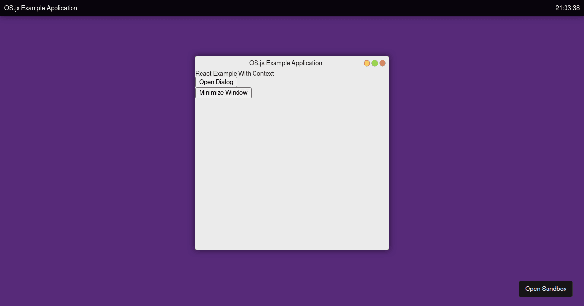 Osjs React Context Example Codesandbox
