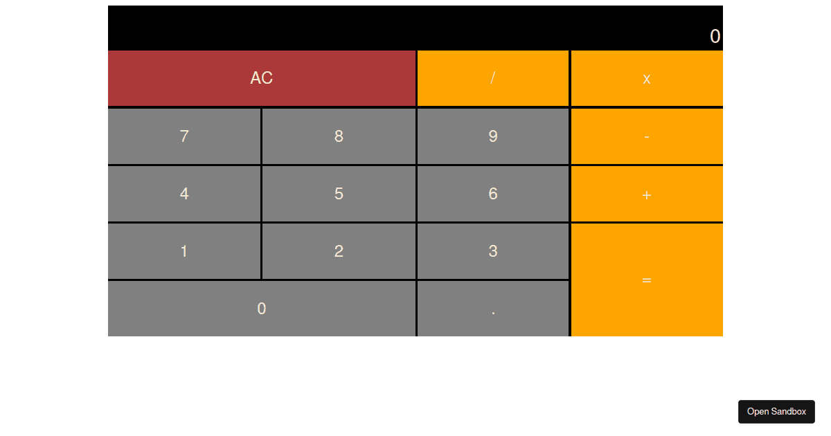 FCC: Javascript Calculator - Codesandbox