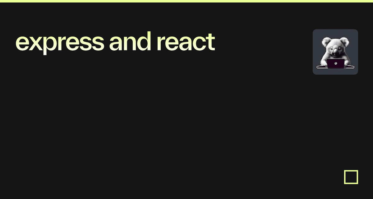 express and react - Codesandbox