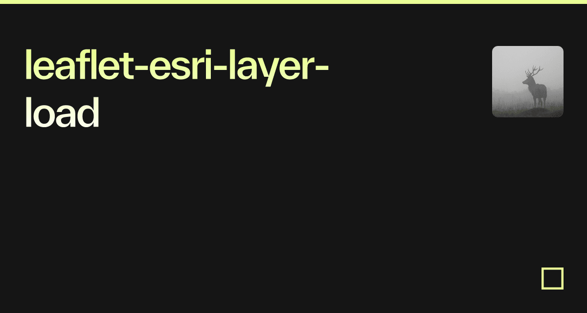 leaflet-esri-layer-load - Codesandbox