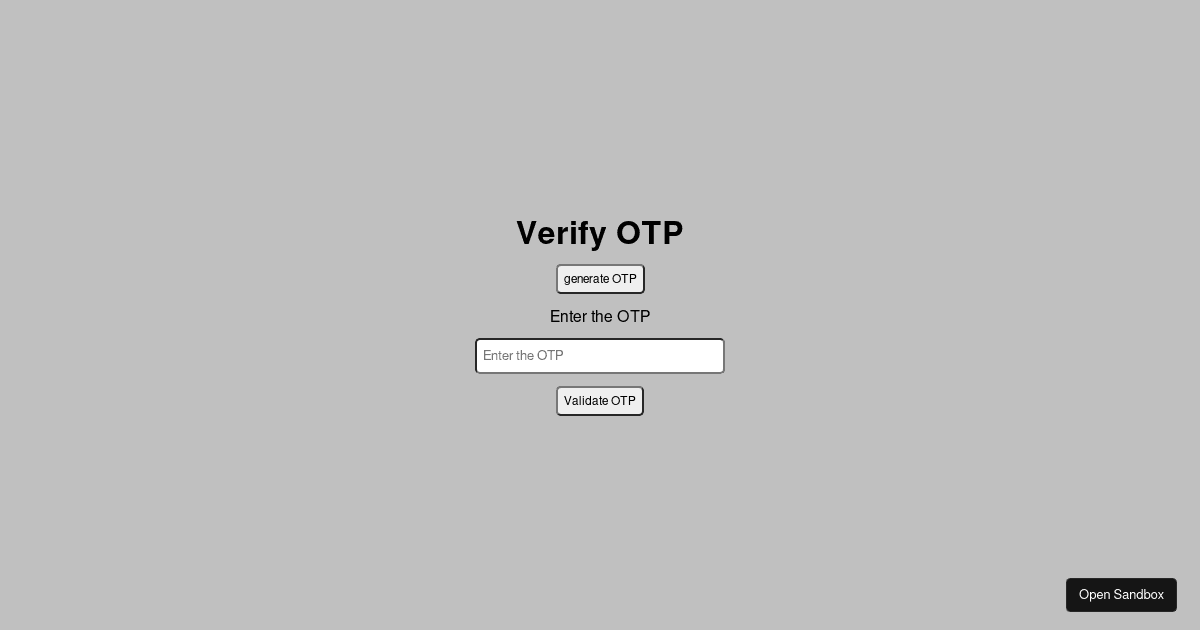 otp validator - Codesandbox