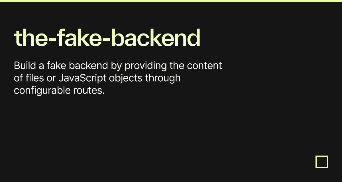 the-fake-backend - Codesandbox