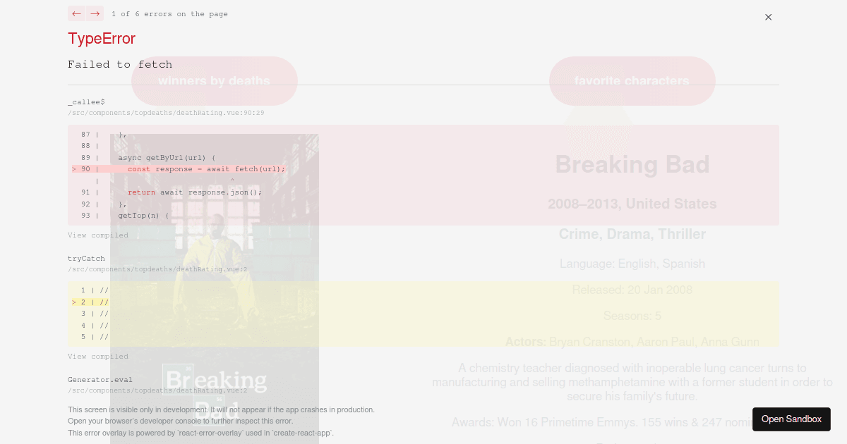 max-breaking-bad - Codesandbox