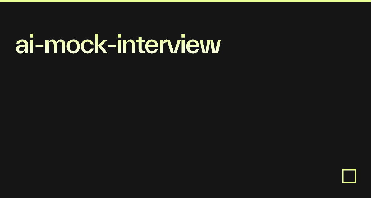 ai-mock-interview - Codesandbox