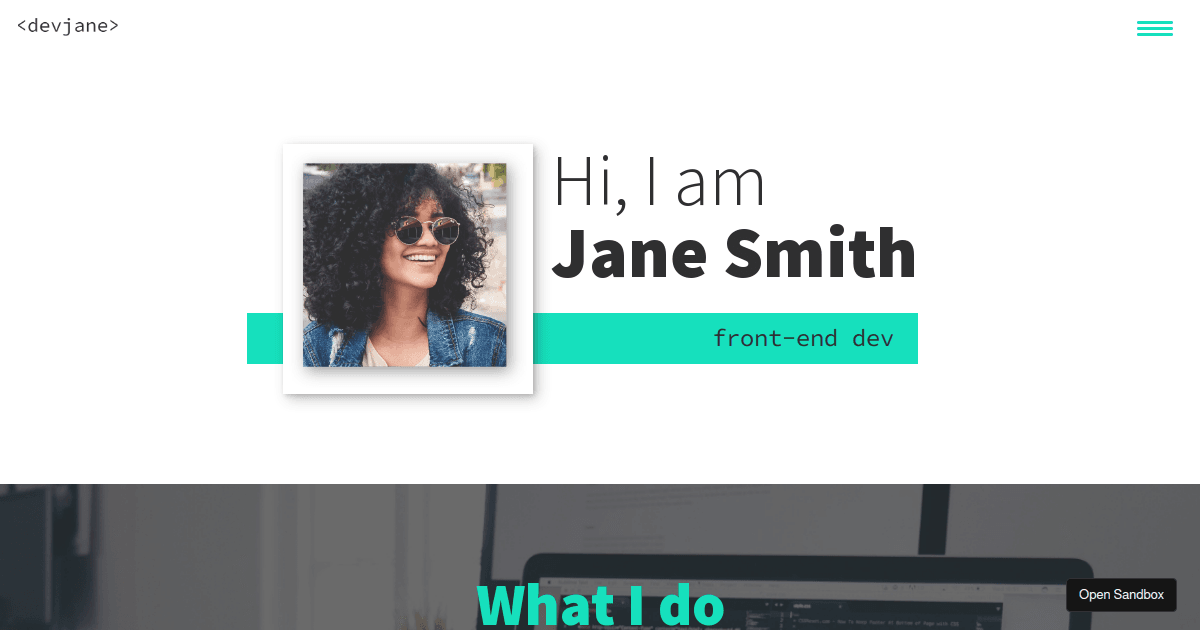 portfolio-scrimba - Codesandbox