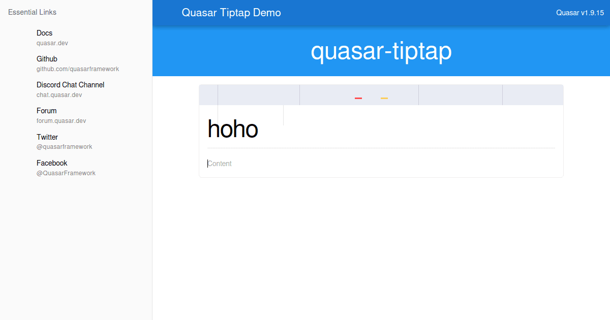 quasar-tiptap - Codesandbox