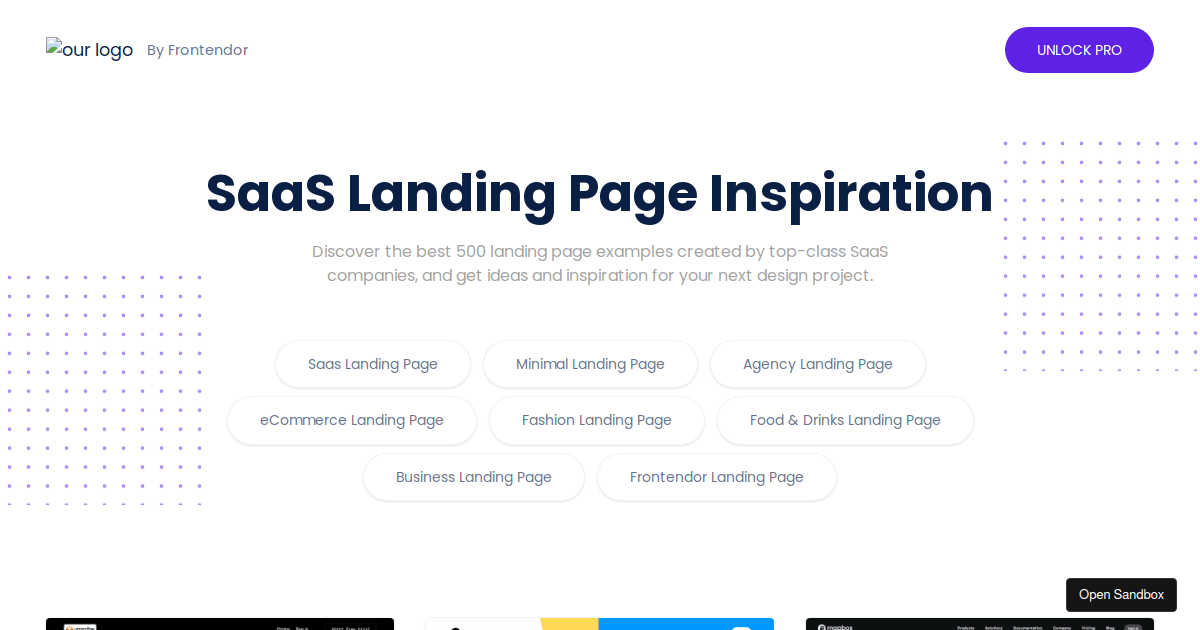 SAAS LANDING PAGE - Codesandbox