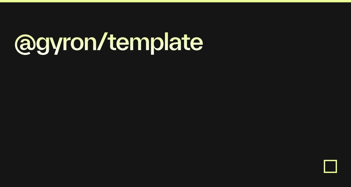 @gyron/template - Codesandbox