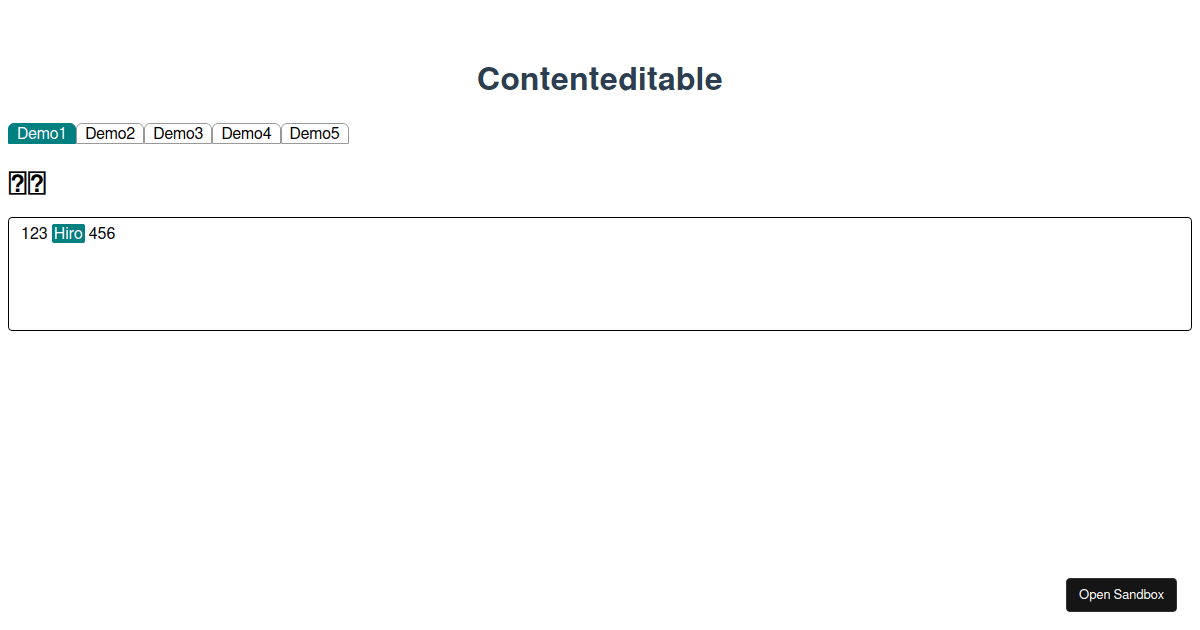 contenteditable-demo - Codesandbox