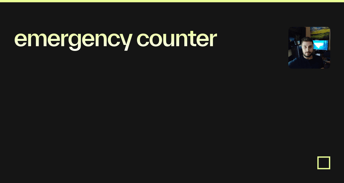 emergency counter - Codesandbox