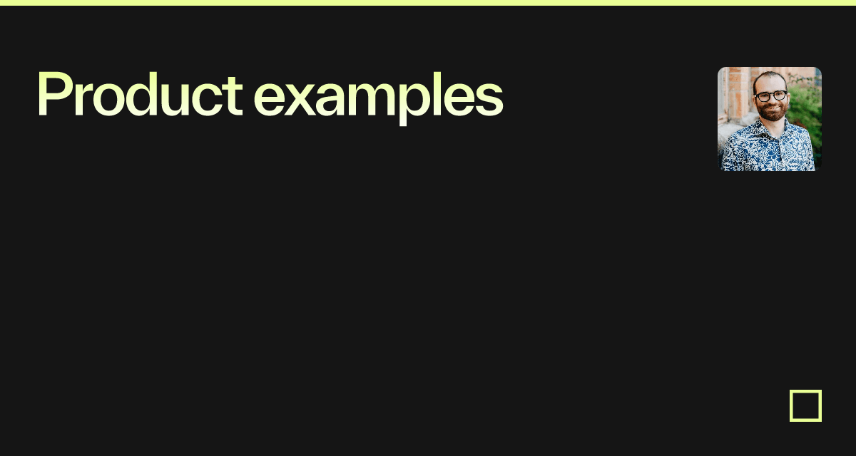 Product examples - Codesandbox