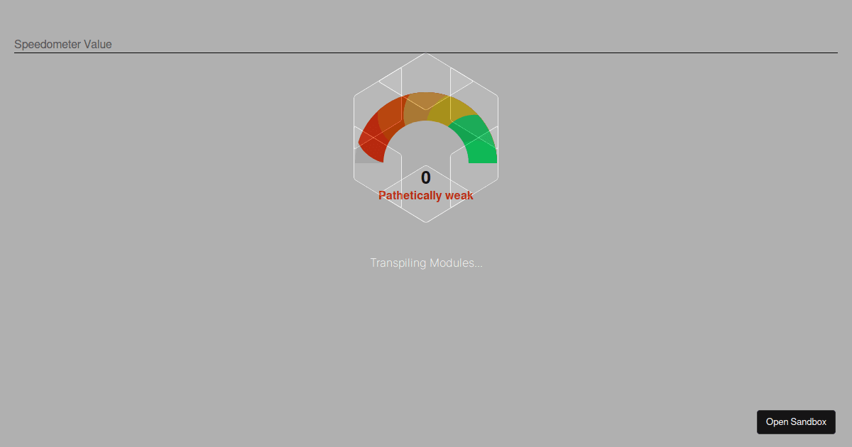 react native speedometer (forked) - Codesandbox