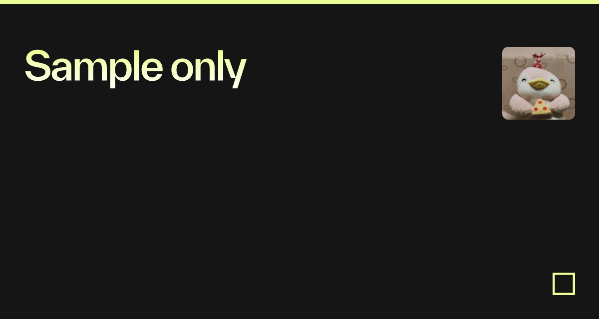 Sample only - Codesandbox