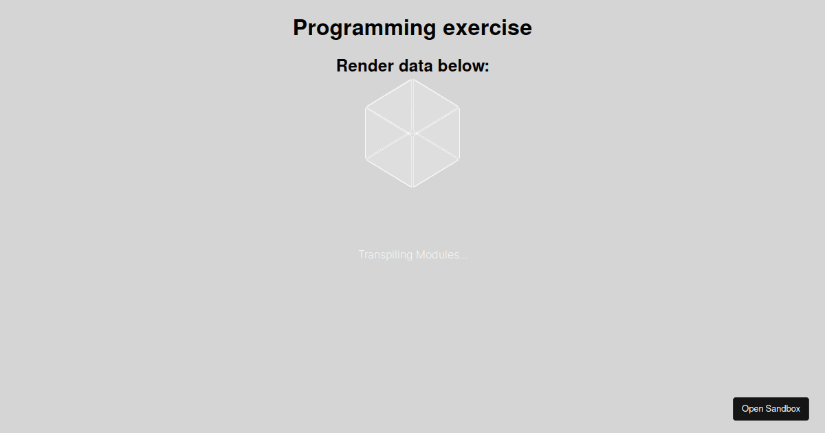 IQ - Render data - Codesandbox