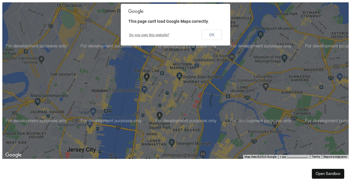 React Google Map example (forked) - Codesandbox