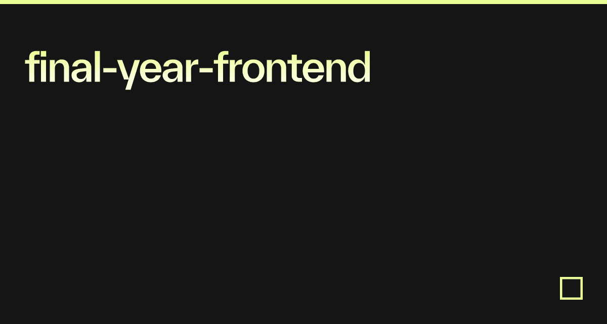 final-year-frontend - Codesandbox