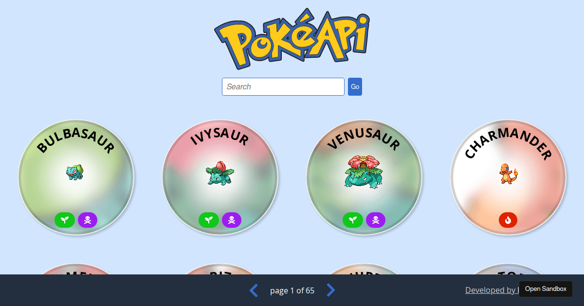 react-pokemon-typescript (forked) - Codesandbox