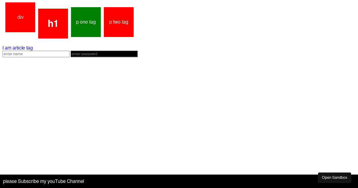 adjacent sibling selector (+) - Codesandbox