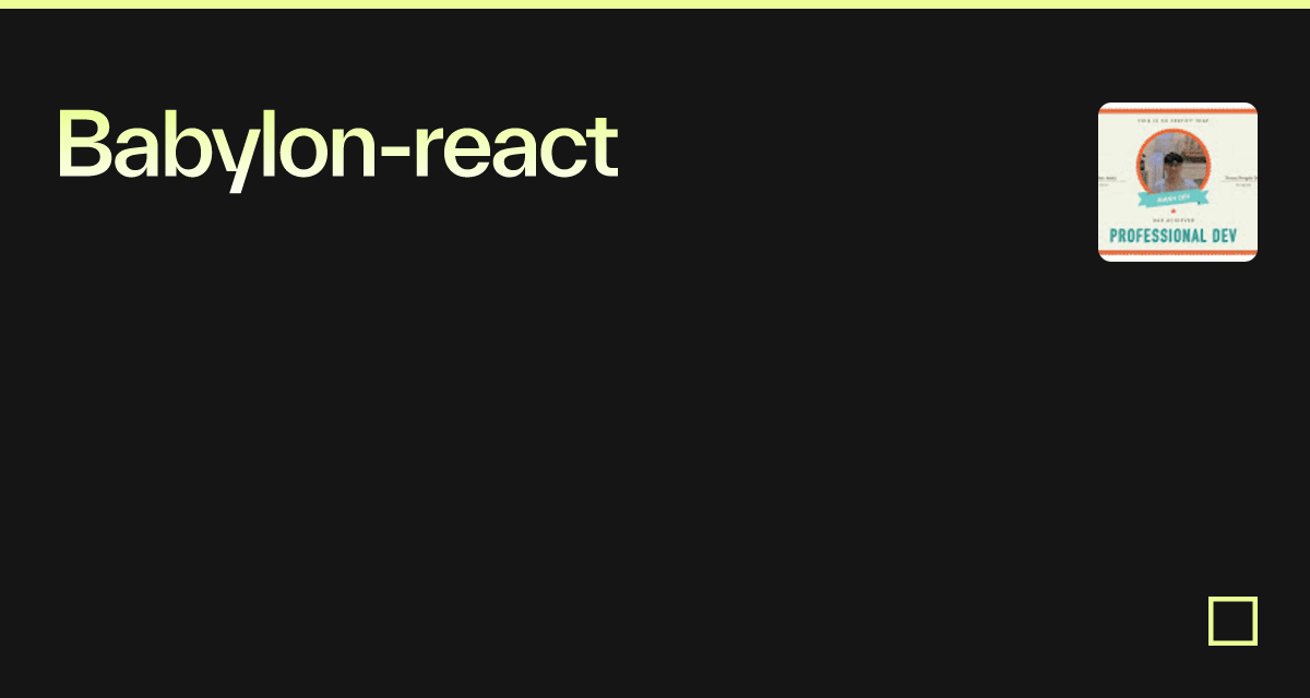 Babylon-react - Codesandbox
