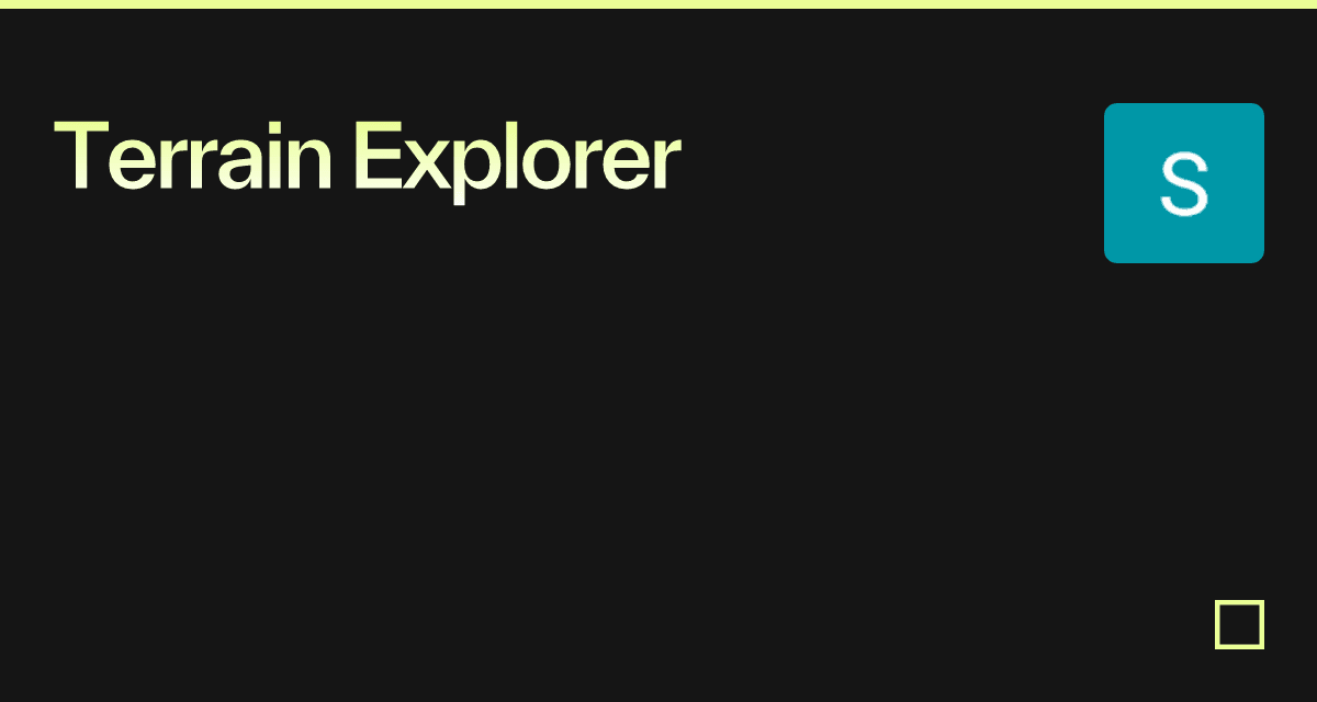 Terrain Explorer - Codesandbox