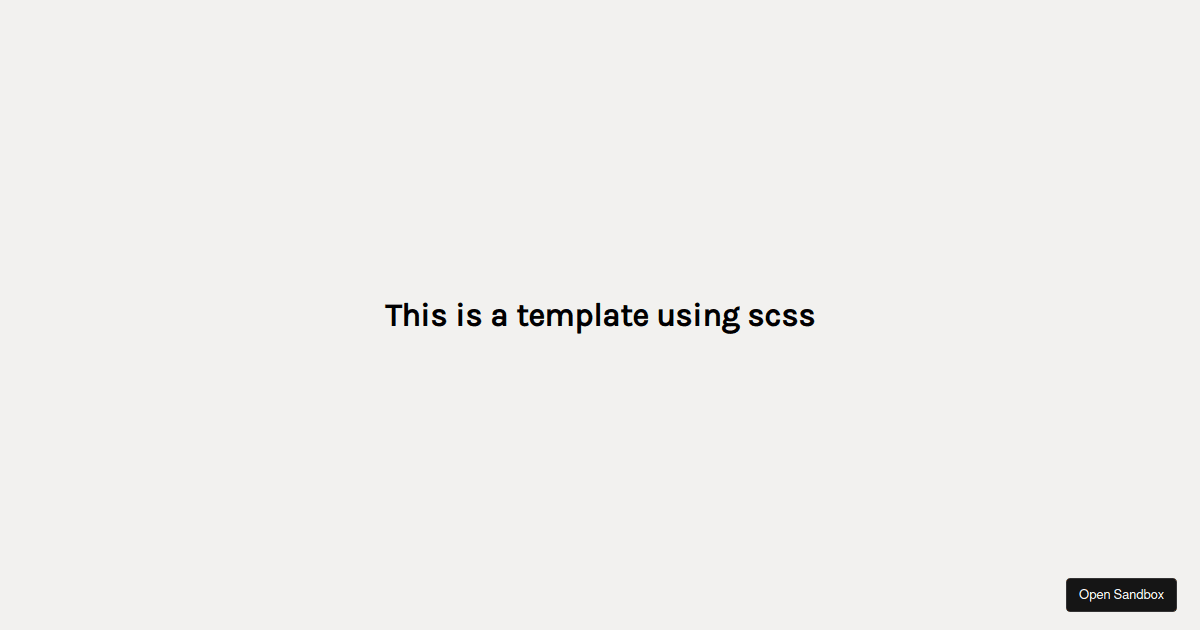 Static Template scss & Html - Codesandbox