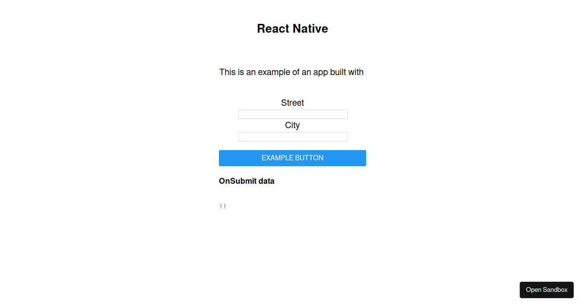 JSONFORM.io RN POC - Codesandbox