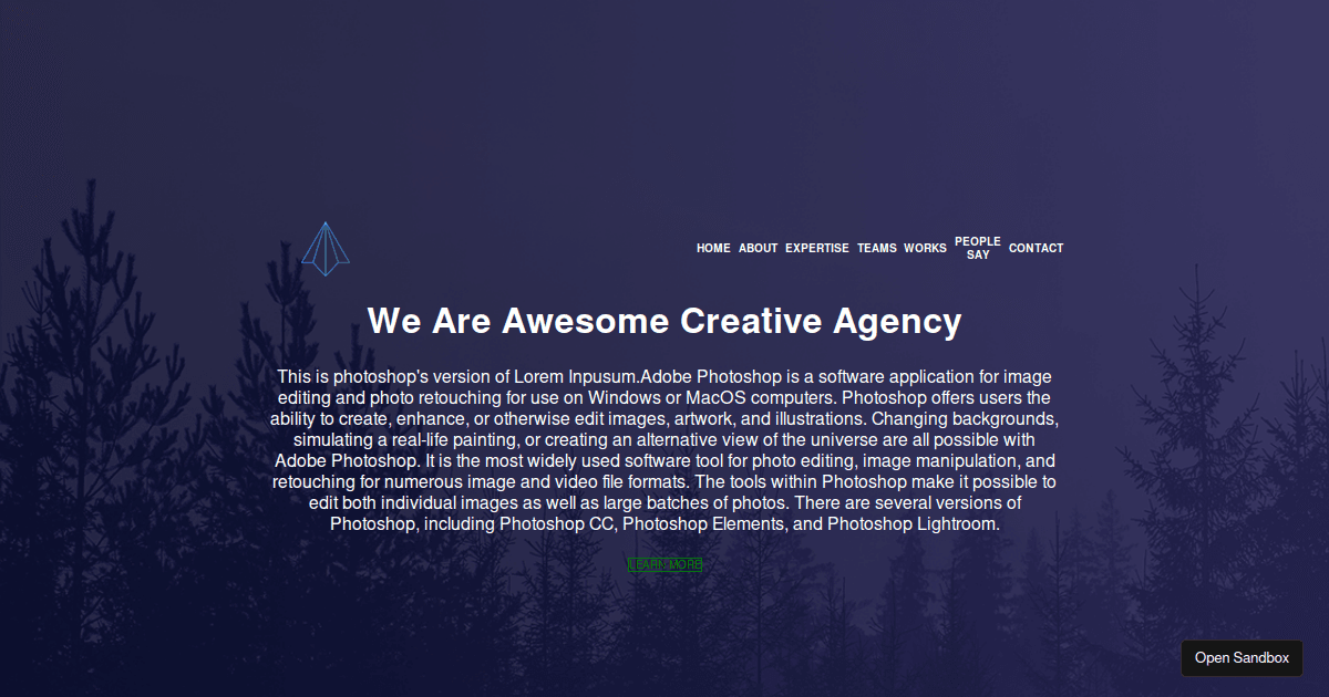 photoshop project - Codesandbox