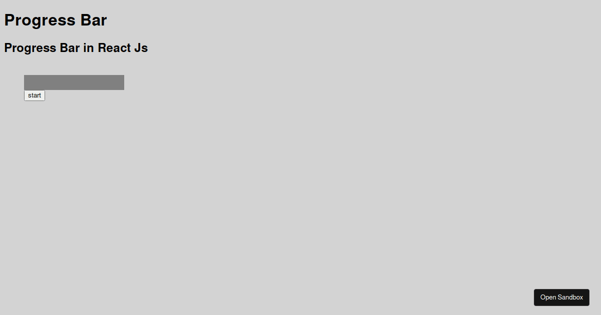 ProgressBar CSS - Codesandbox