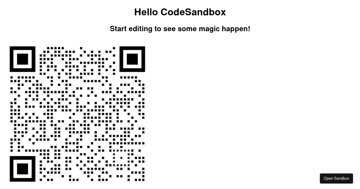 qrcode - Codesandbox