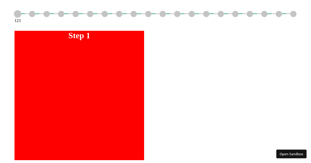 React step progress (forked) - Codesandbox