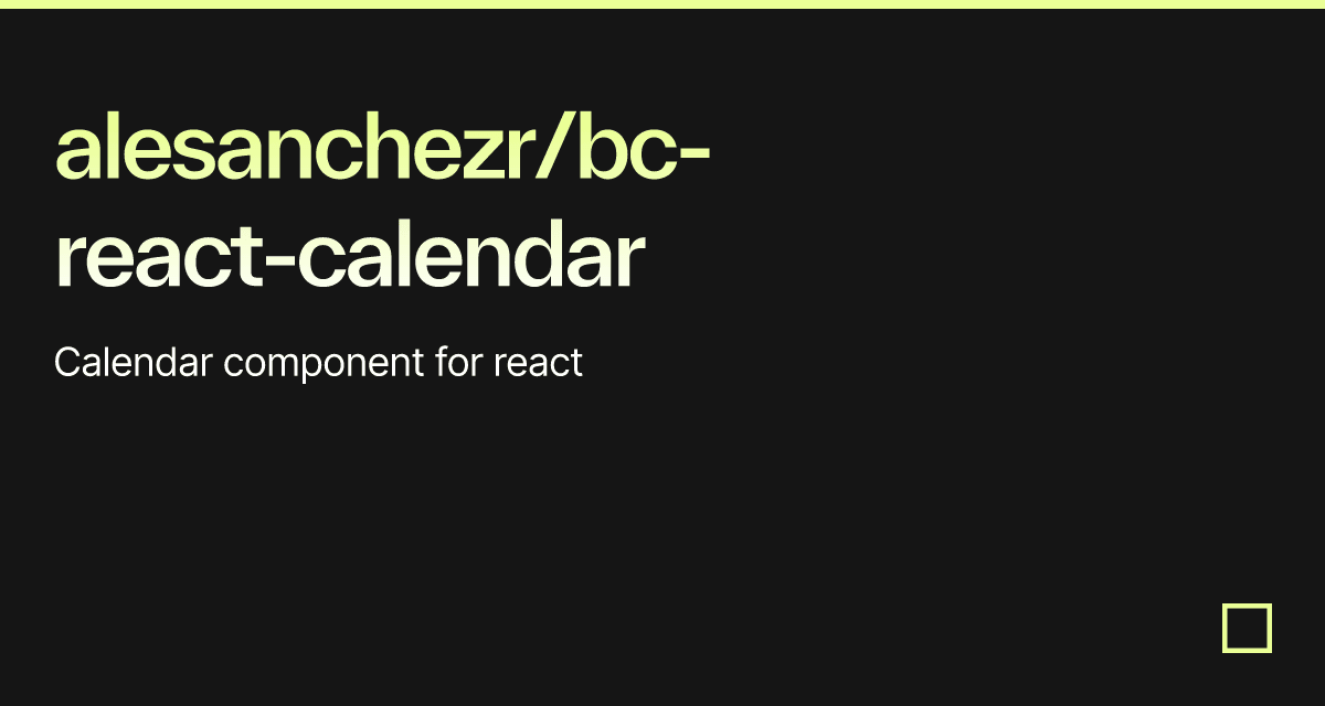 alesanchezr/bc-react-calendar - Codesandbox