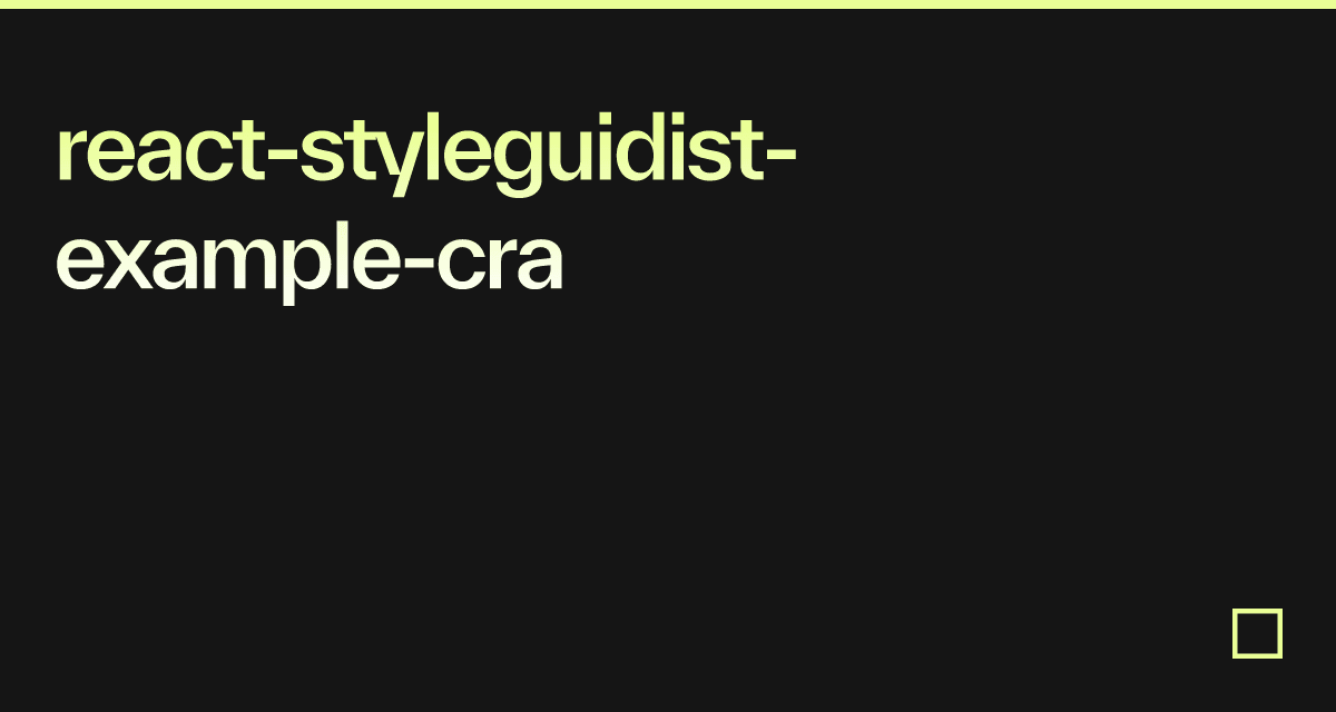 react-styleguidist-example-cra - Codesandbox