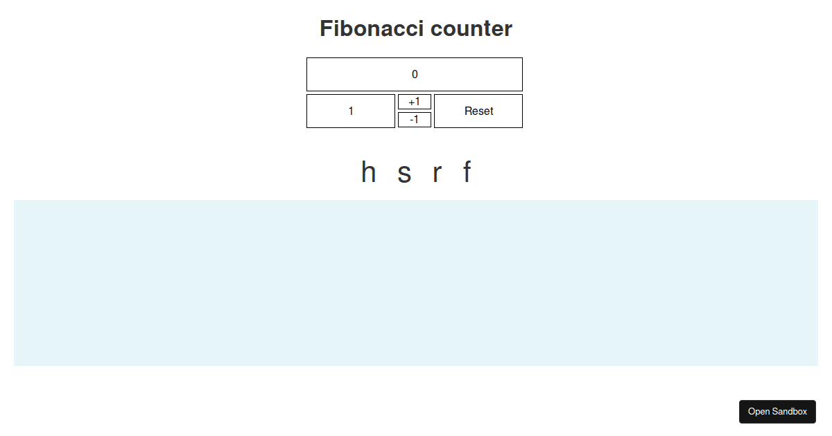 fibonacci-counter - Codesandbox