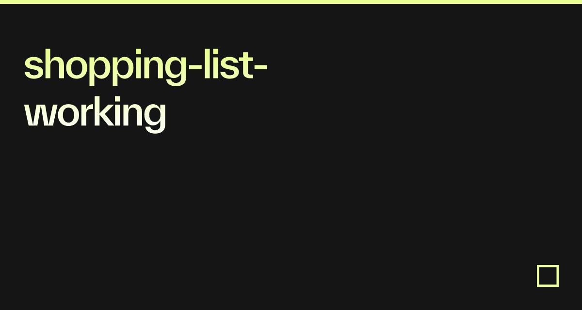 shopping-list-working - Codesandbox