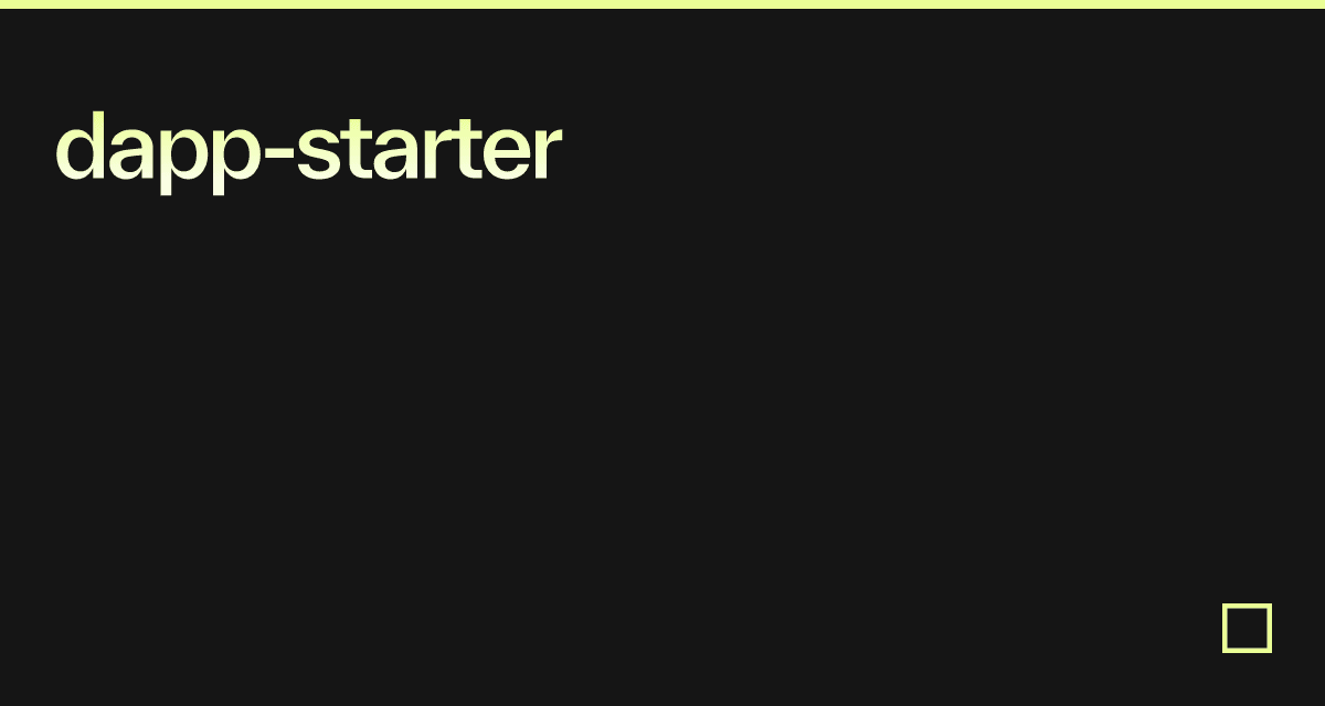 dapp-starter - Codesandbox