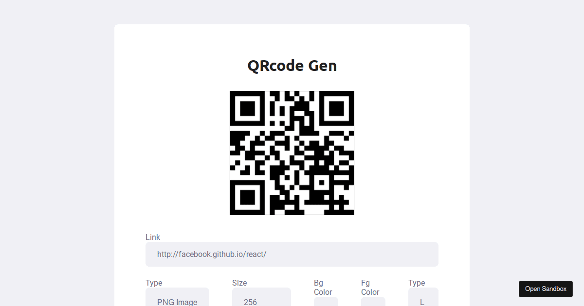 React Qrcode Generator Codesandbox