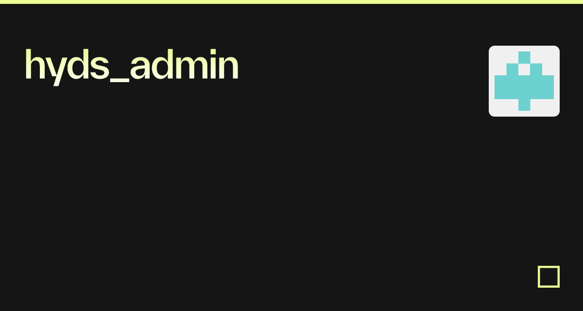 hyds_admin - Codesandbox