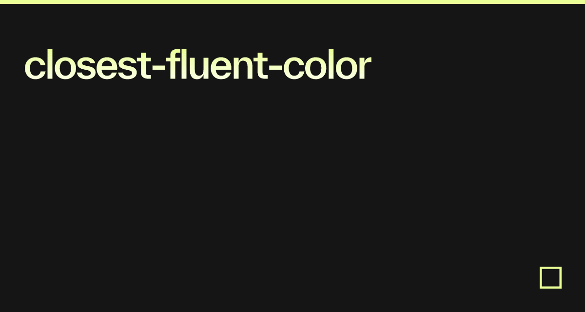 closest-fluent-color - Codesandbox