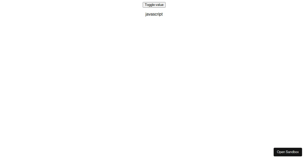 Toggle value using react context - Codesandbox Toggle value using react context - Codesandbox