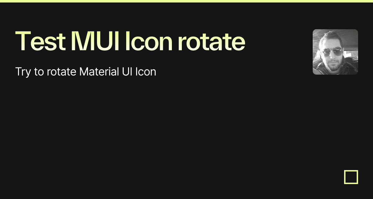 Test Mui Icon Rotate Codesandbox
