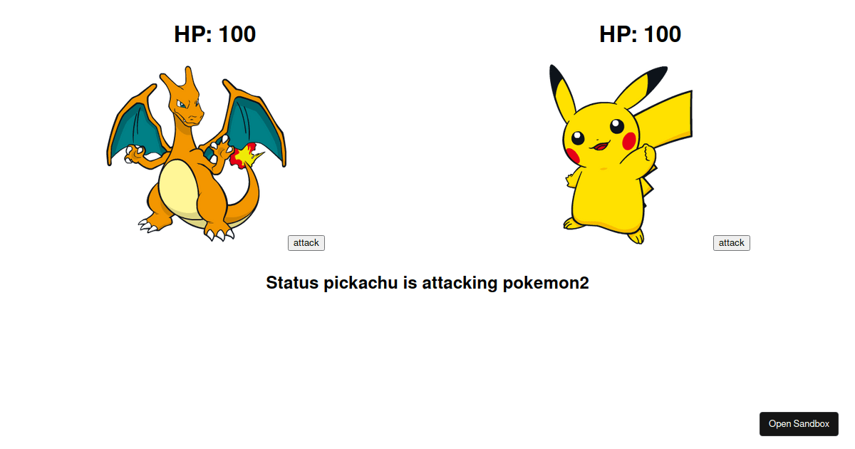 Pokemon Game - Codesandbox